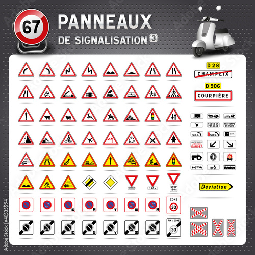 "Panneaux de signalisation routière #3" fichier vectoriel libre de ...