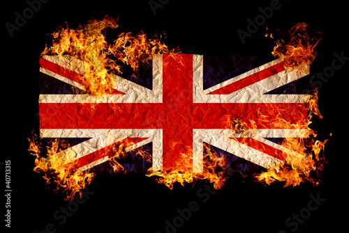 "British flag in fire." Stock photo and royalty-free images on Fotolia ...