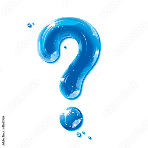 "ABC series - Water Liquid Punctuation Marks - Question Mark" Stock ...