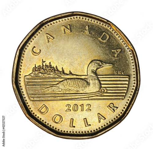 "Canadian loonie one dollar coin" Stock photo and royalty-free images ...