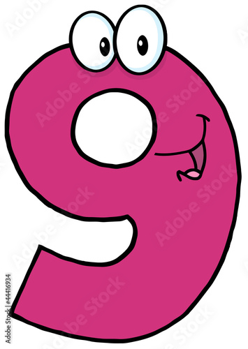 "Number Nine Cartoon Mascot Character" Stock image and royalty-free ...