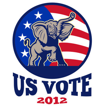 Cool Republican Elephant Logo