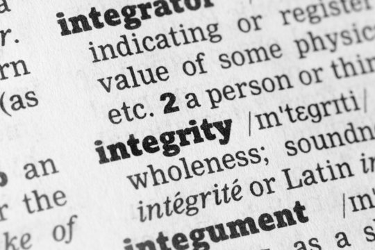 Infographic Definition Of Integrity Dictionary
