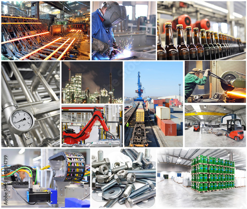 "Industrie Collage // industry concept" Stockfotos und lizenzfreie ...