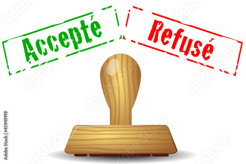 "Tampon Accepté/refusé" fichier vectoriel libre de droits sur la banque ...