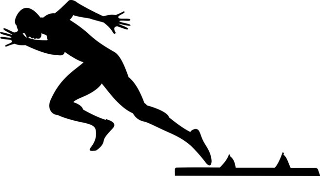 Sprinter Blocks Silhouette