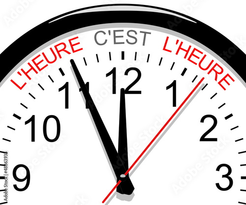 "Horloge. L’heure c’est l’heure" fichier vectoriel libre de droits sur ...