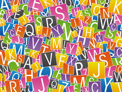 "lettres mélangées - alphabet - communication - abc" photo libre de ...