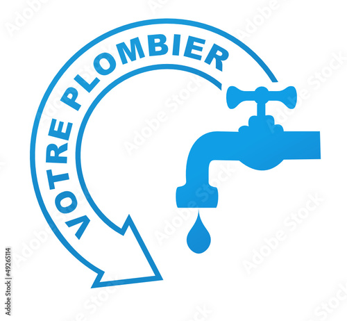 Votre Plombier Sur Symbole Bleu Fichier Vectoriel Libre De Droits Sur