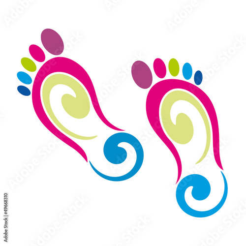 "colored footprints" Stock image and royalty-free vector files on ...
