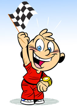 Checkered Flag Cartoon Images – Browse 2,392 Stock Photos, Vectors, and ...