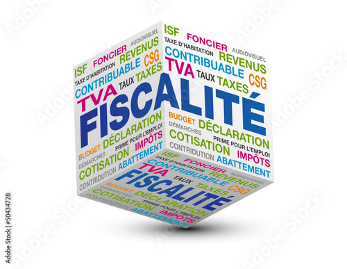"CUBE 3D FISCALITE" fichier vectoriel libre de droits sur la banque d ...