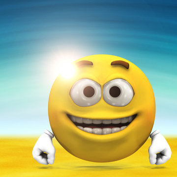 emoji sunbathing