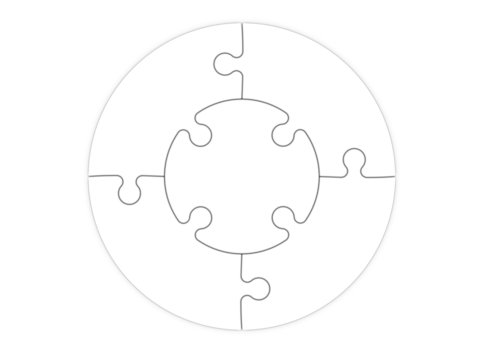 5 Puzzle Pieces Template