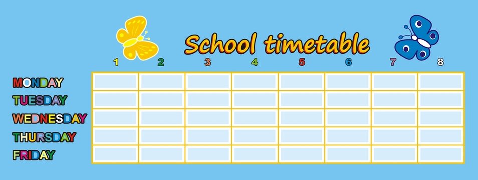 "School Timetable" Images – Browse 3,593 Stock Photos, Vectors, and ...