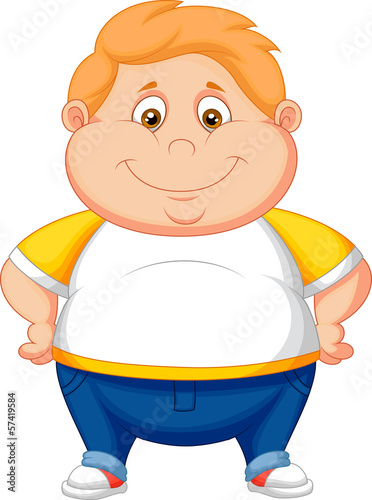 "Fat boy cartoon posing" Stock image and royalty-free vector files on ...