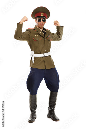 "Portrait of a man dressed as a military dictator. Isolated" Stock ...