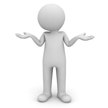 Shrugging Stick Figure