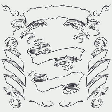 Tattoo Ribbon Drawings