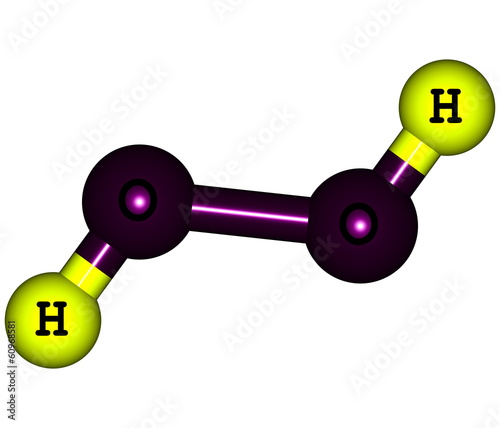 "Hydrogen peroxide (H2O2) molecular structure isolated on white" Stock ...
