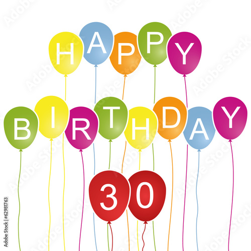 "Happy Birthday Karte 30" Stockfotos und lizenzfreie Vektoren auf ...