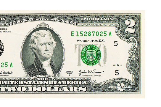 Two Dollar Bill Front And Back