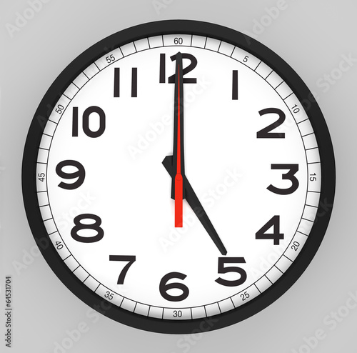 "Clock Face 5 o'clock" Stock photo and royalty-free images on Fotolia ...