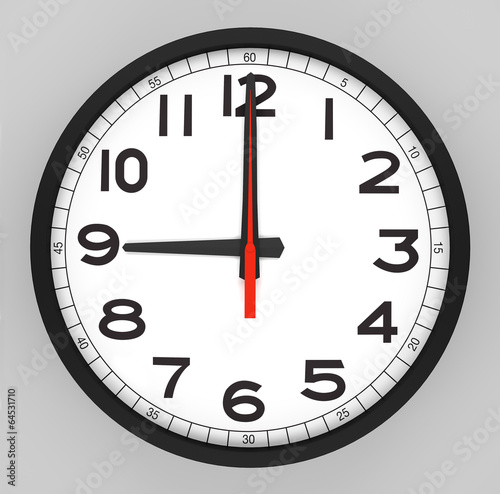 "Clock Face 9 o'clock" Stock photo and royalty-free images on Fotolia ...
