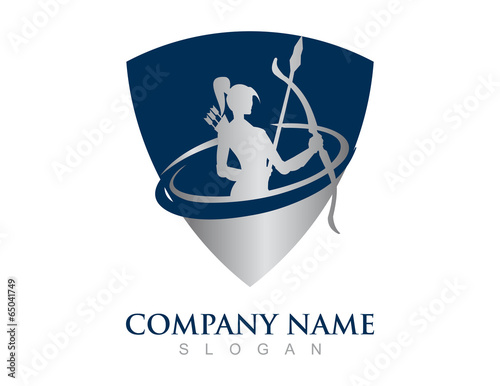 "Warrior woman logo" Stock image and royalty-free vector files on ...