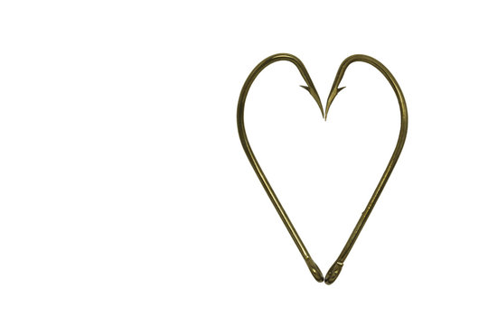 Fishing Hook Heart Decal