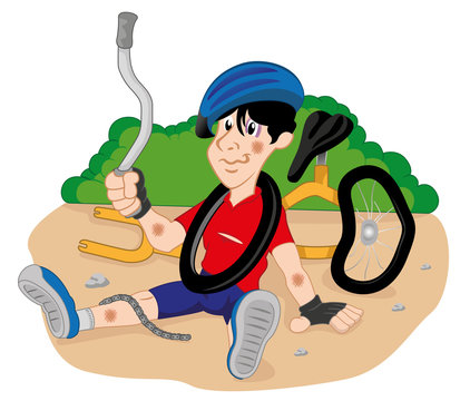 Bicycle Accident Cartoon Images – Browse 1,570 Stock Photos, Vectors ...