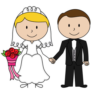 Stick Figure Bride And Groom Free