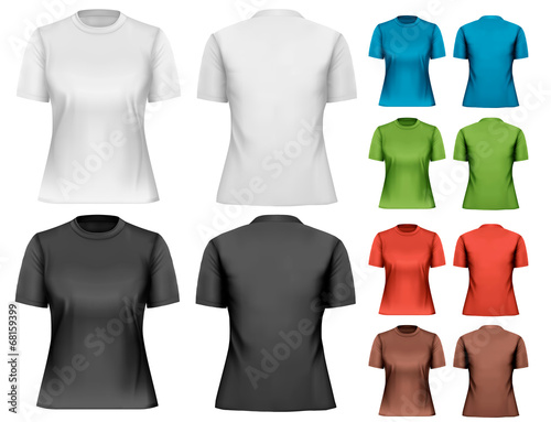 Female T Shirts Design Template Vector Stock Image And Royalty