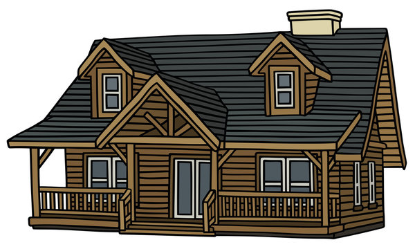 Log Cabin Cartoon Clipart