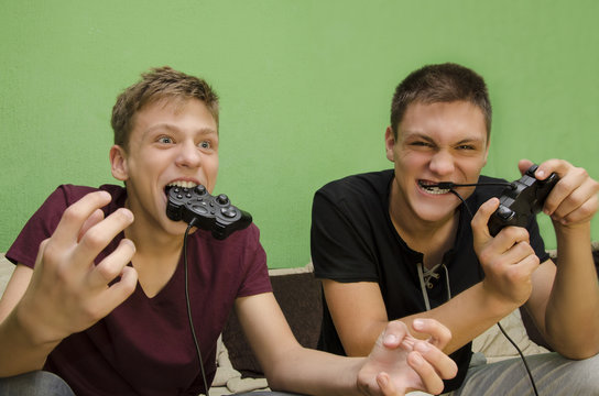 Angry Kids Playing Video Games