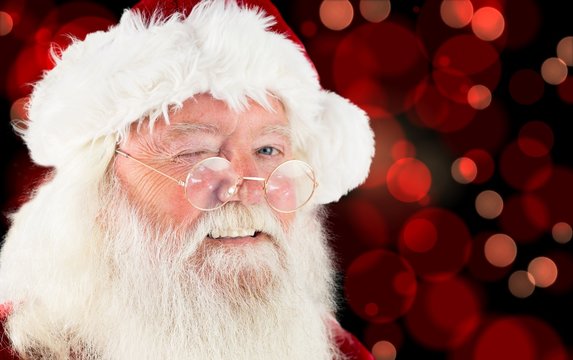 Winking Santa Clipart Pixel