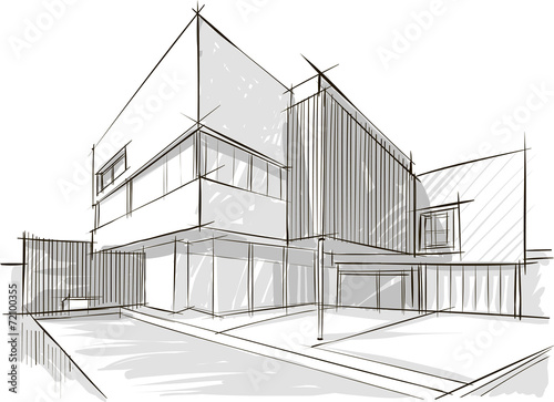 "Architecture sketch of building" Stockfotos und lizenzfreie Vektoren ...
