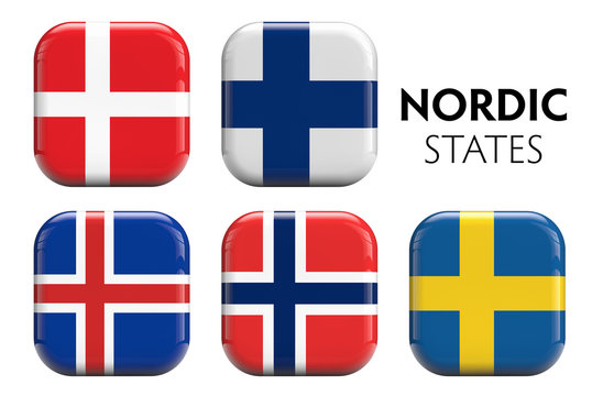 Scandinavian Countries Flags
