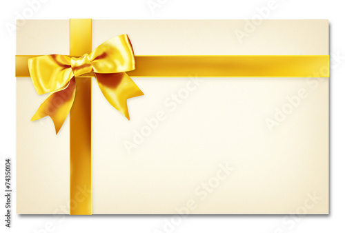 "Gift card with gold ribbon" Stock photo and royalty-free images on ...