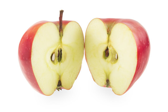 Apple Cut In Two Pics