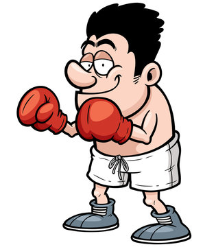 Intense Boxer Cartoon