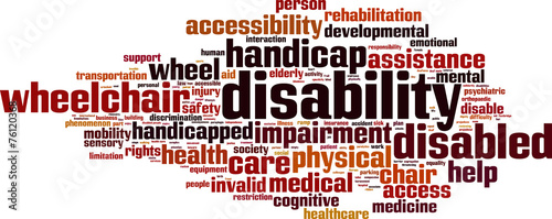 "Disability word cloud concept. Vector illustration" Stock image and ...