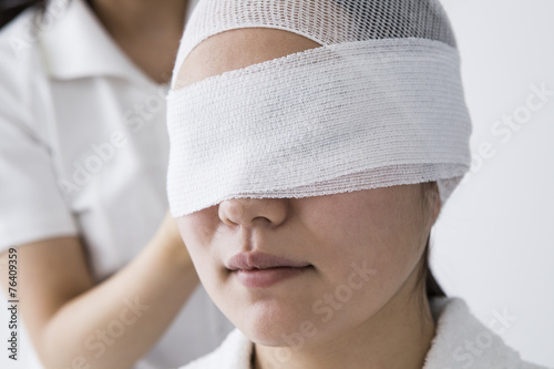 "People who are bandaged eyes" Stock photo and royalty-free images on ...