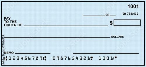 "Blank Personal Check" Stock photo and royalty-free images on Fotolia ...
