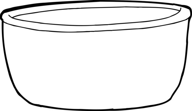 Empty Bowl Coloring Page