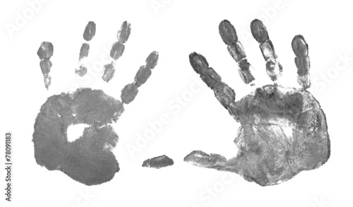 "grey hand prints isolated on white" Stockfotos und lizenzfreie Bilder ...