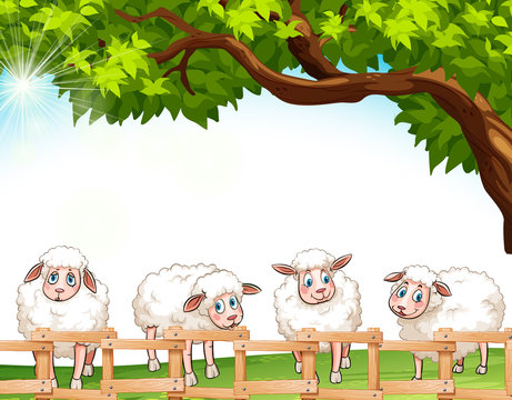 Sheep Farm Clipart