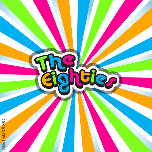 "The Eighties Poster Background." Stock image and royalty-free vector ...