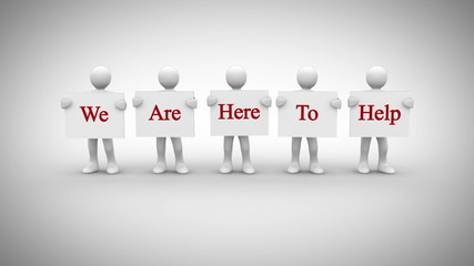 Search photos "we are here to help"