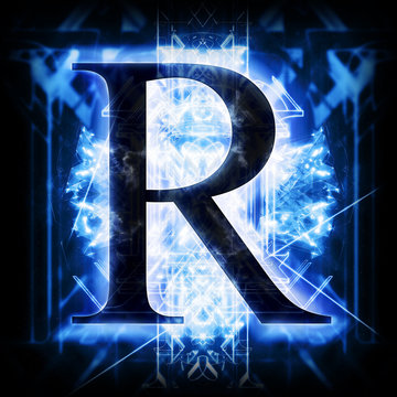 Blue Letter R